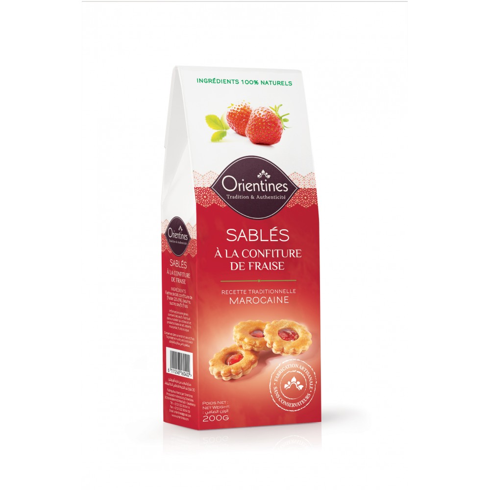 Sablés à la confiture de fraise 150g - Orientines - Savey